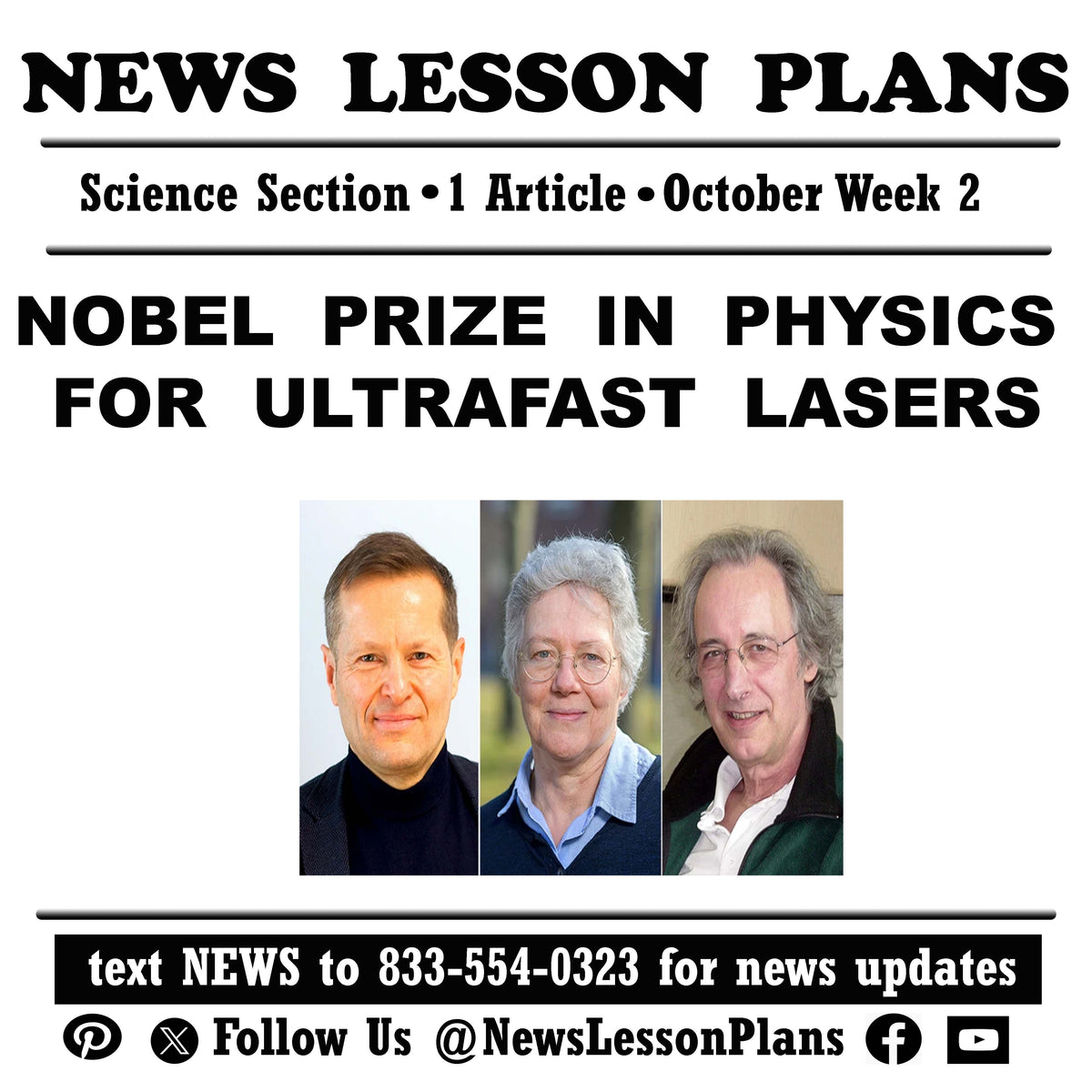 Current Events Lesson Plan - Physicists win Nobel Prize for Ultrafast ...