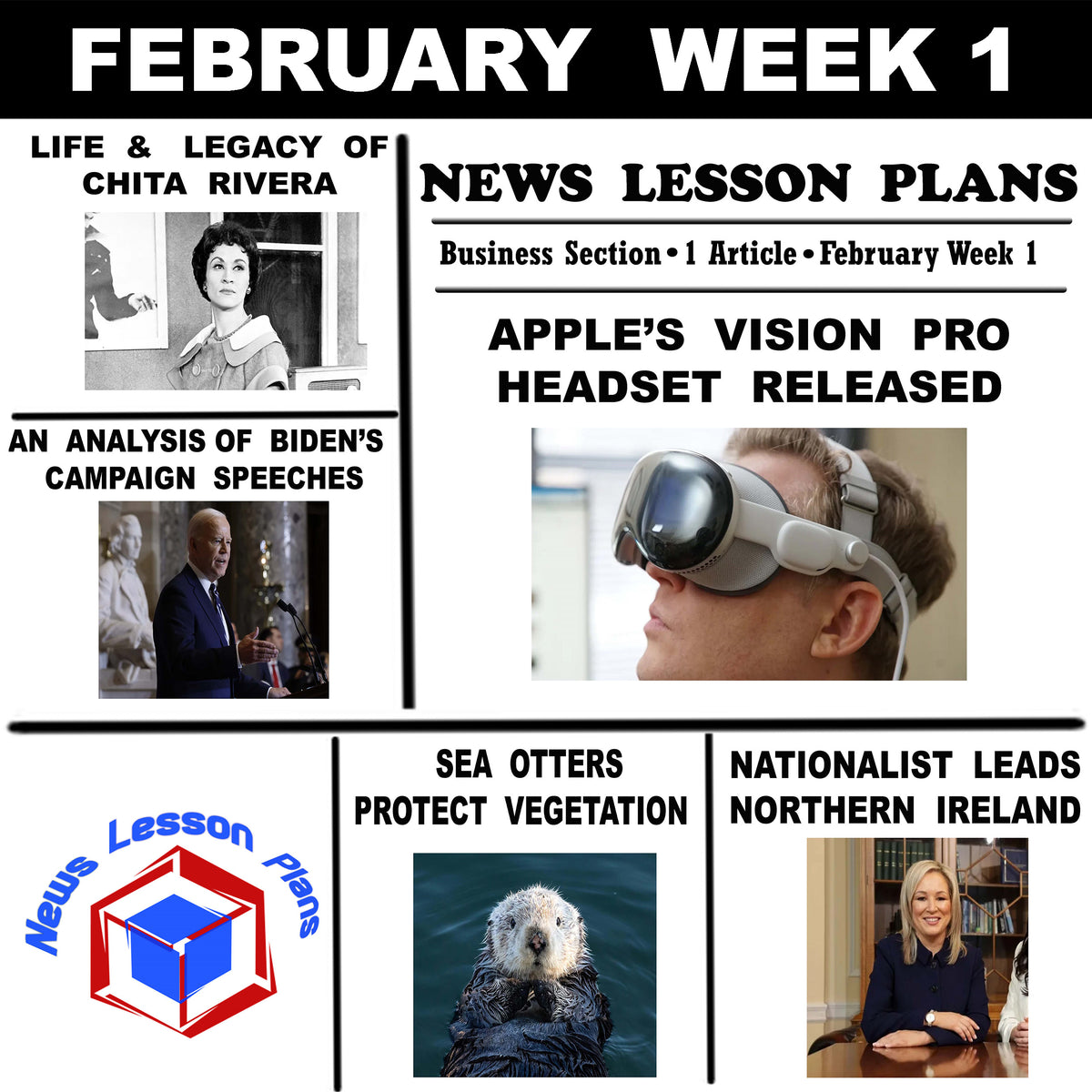 Current Events Lesson Plans Bundle_February Week 1 – News Lesson Plans