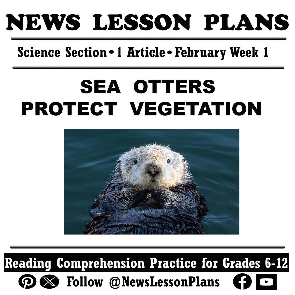 Sea Otters Protect Vegetation_Current Events Lesson Plan for Reading ...