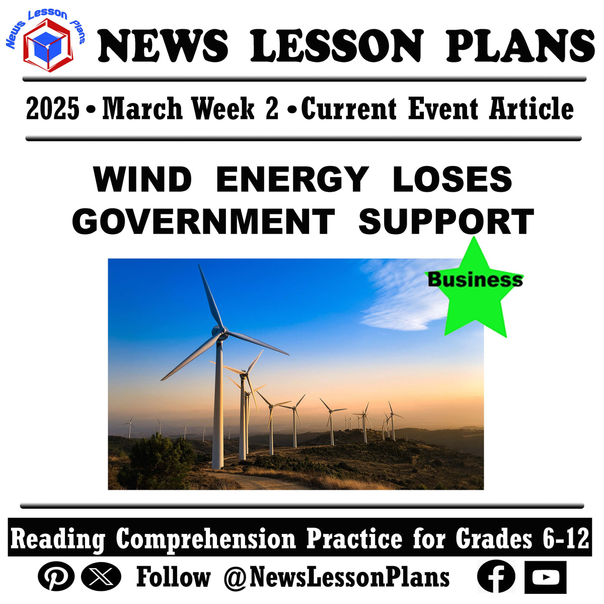 Wind Industry Loses Government Support - PDF Lesson Plan for Reading ...
