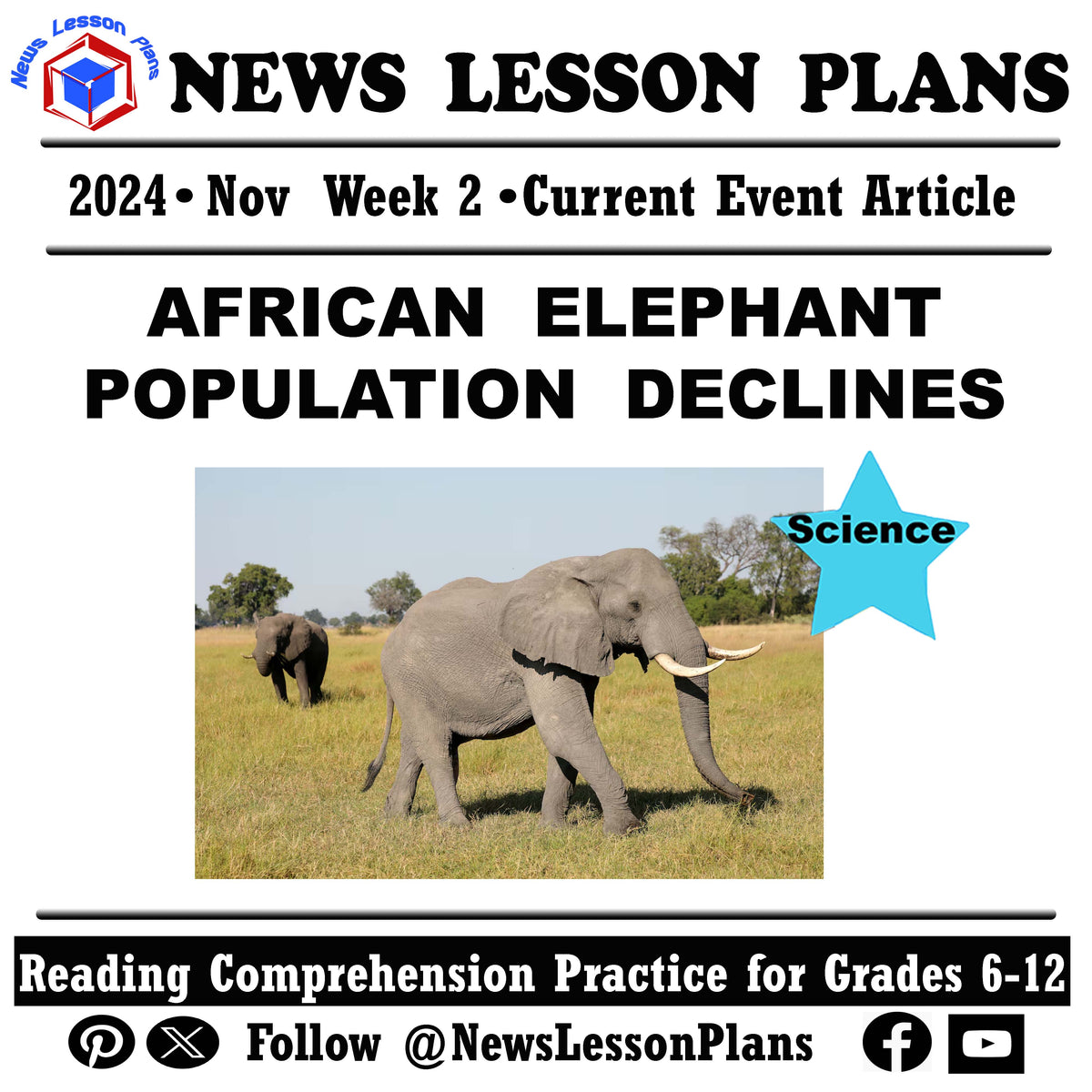PDF Lesson Plan - African Elephant Population Declines – News Lesson Plans