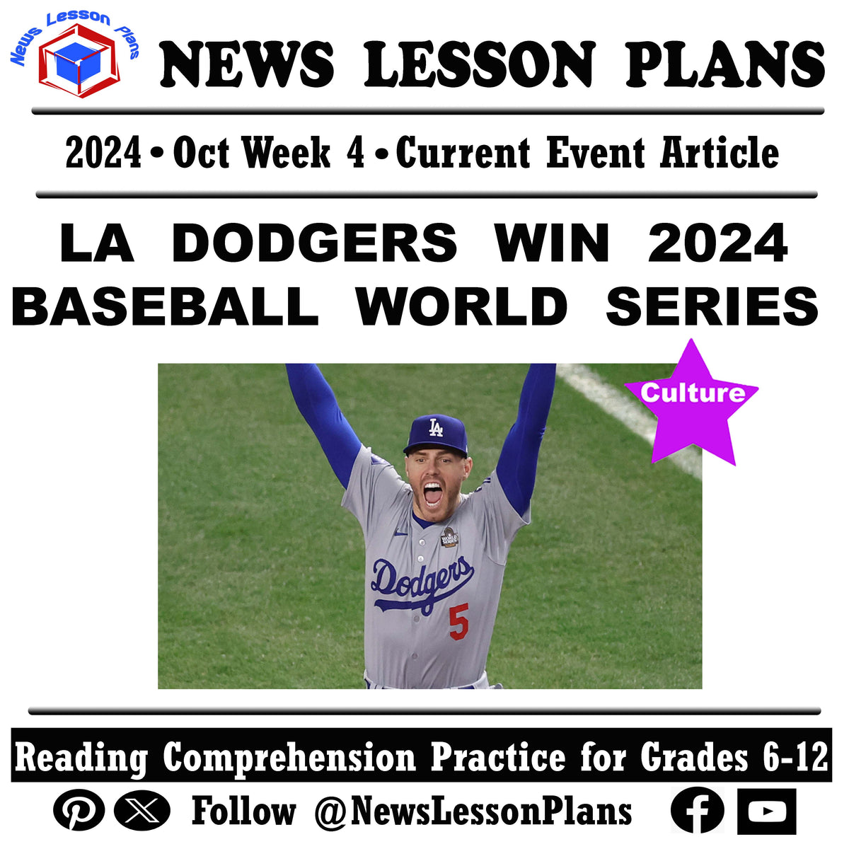 PDF Lesson Plan - Los Angeles Dodgers Win 2024 World Baseball Series ...