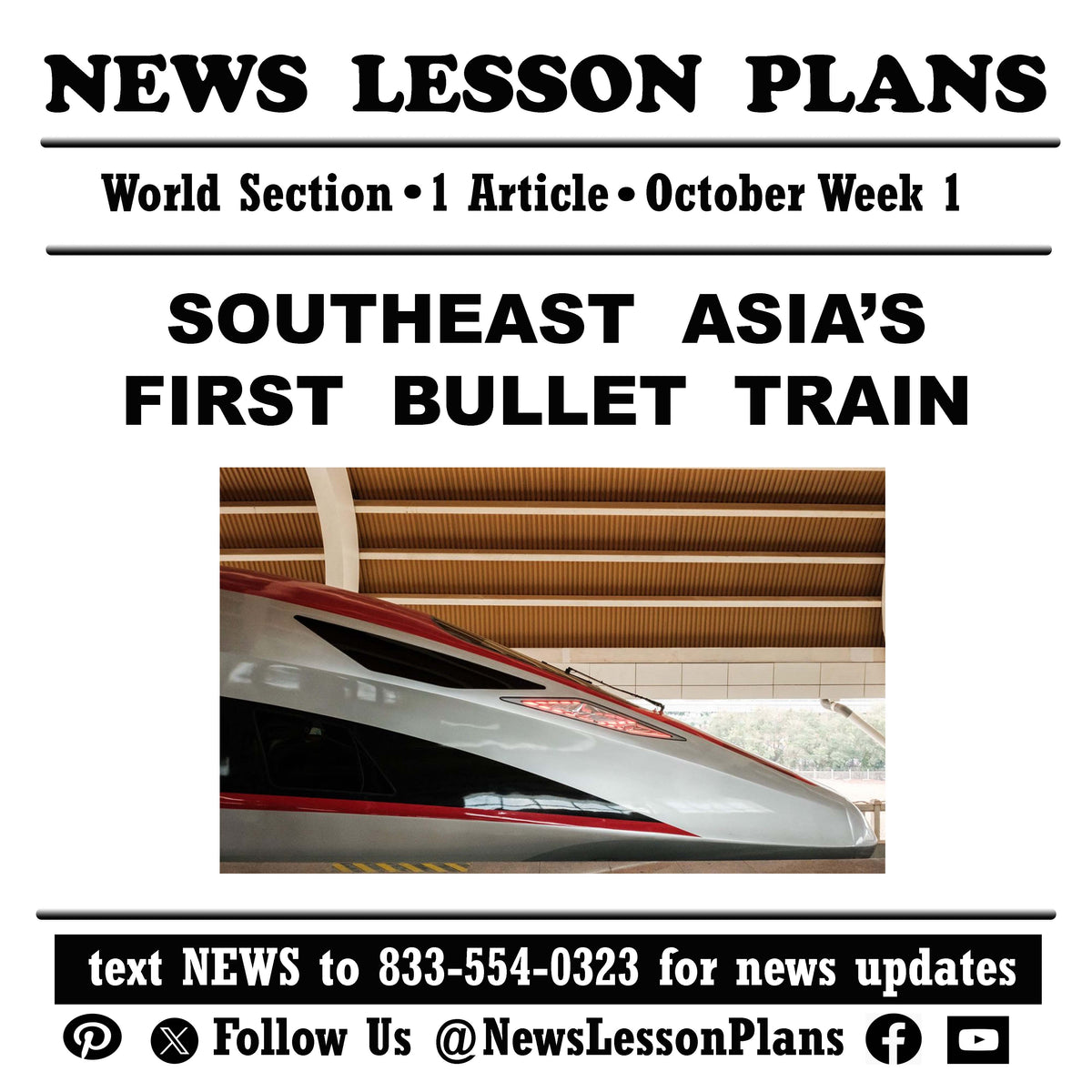 Current Events Lesson Plan - First Bullet Train in Indonesia, Southeas ...