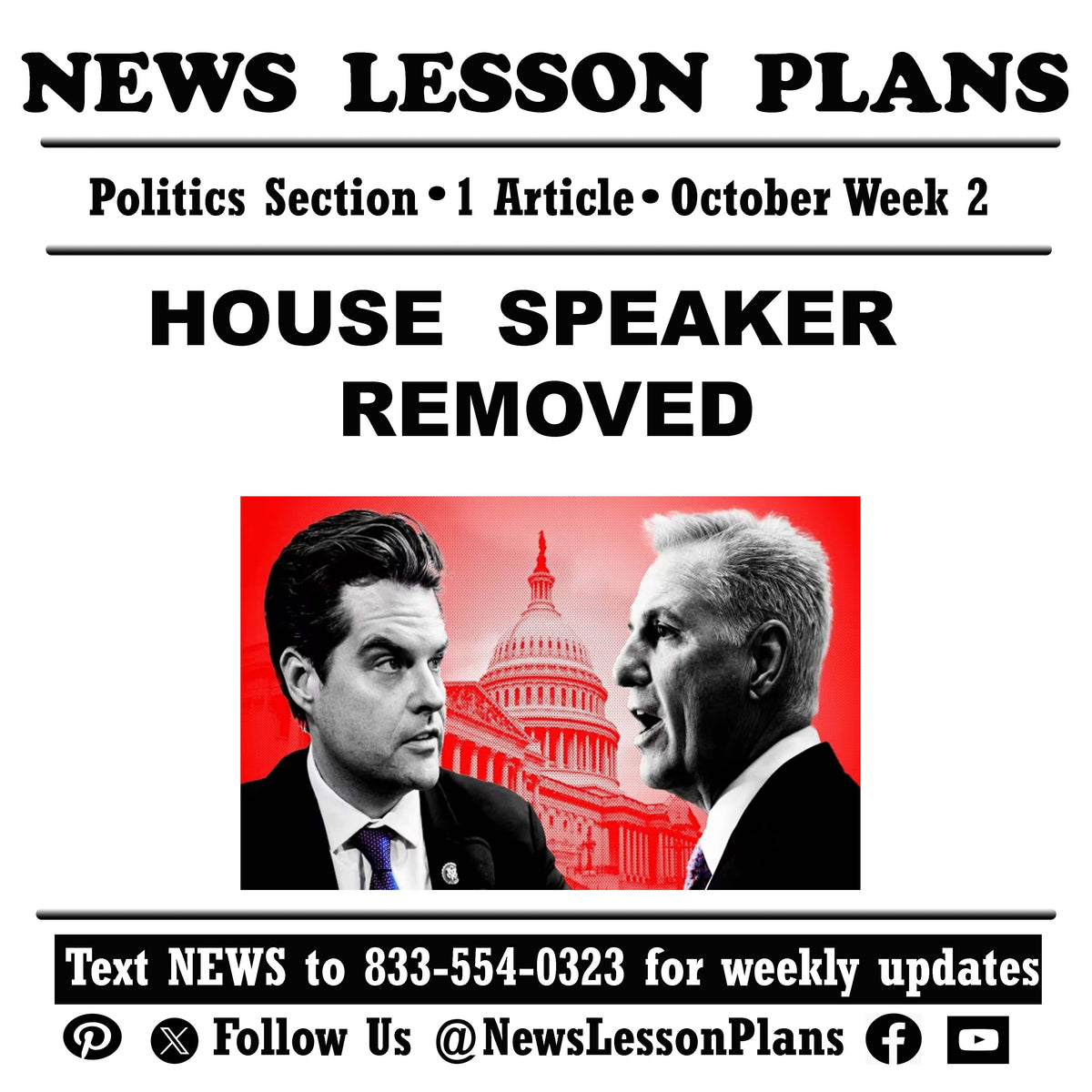Current Events Lesson Plan - Politics_Speaker of the House Kevin McCar ...