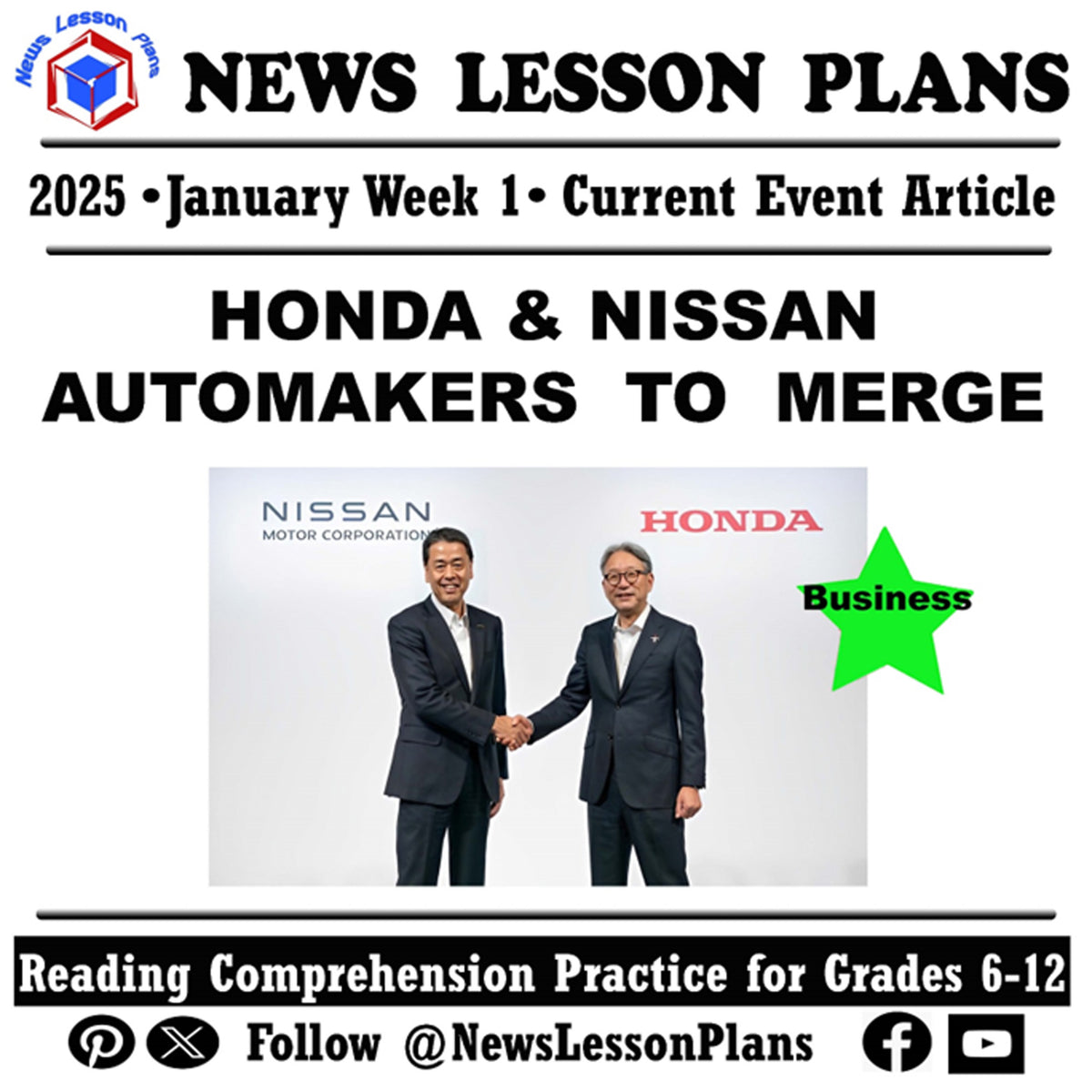 PDF Lesson Plan - Honda and Nissan to Merge – News Lesson Plans