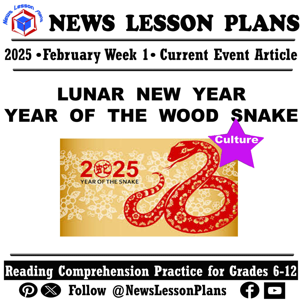 PDF Lesson Plan - Year of the Wood Snake Lunar New Year – News Lesson Plans