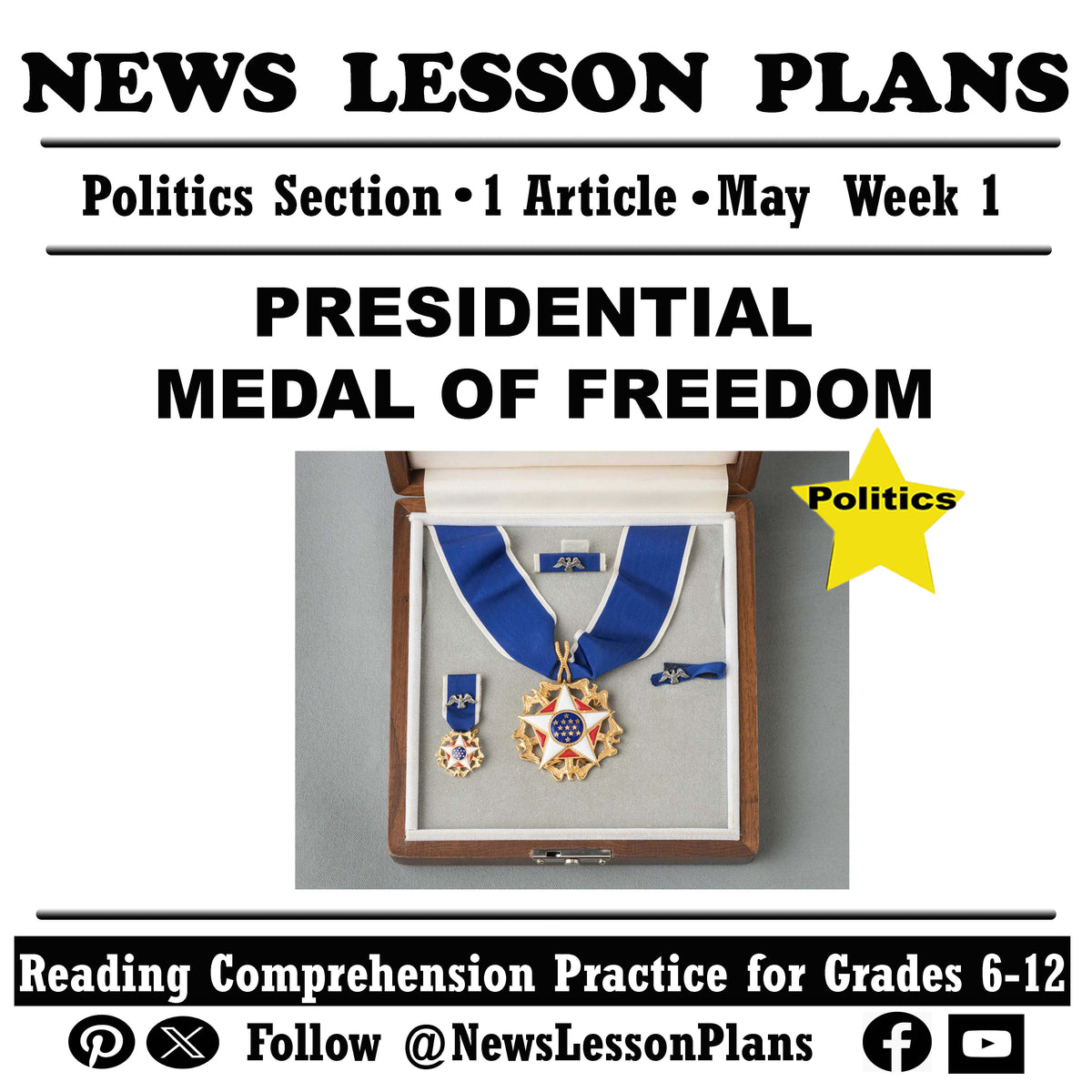 Presidential Medal of Freedom_Current Events Lesson Plan for Reading ...